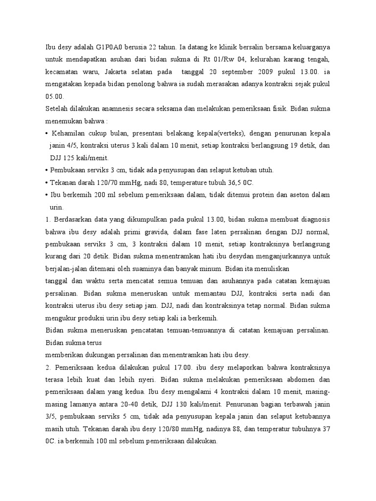 Soal Partograf 3 | PDF