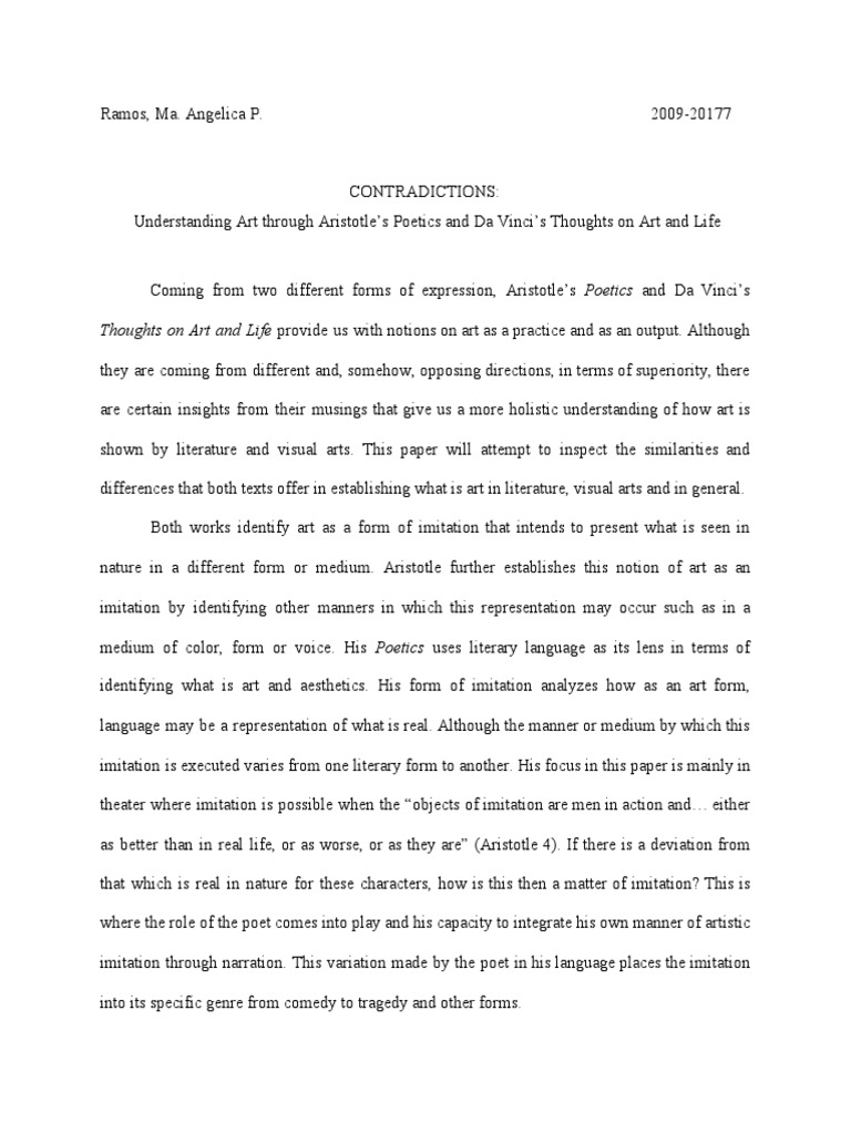 RAMOS - Delineating Art (Aristotle Da Vinci) | PDF | Poetry | Paintings