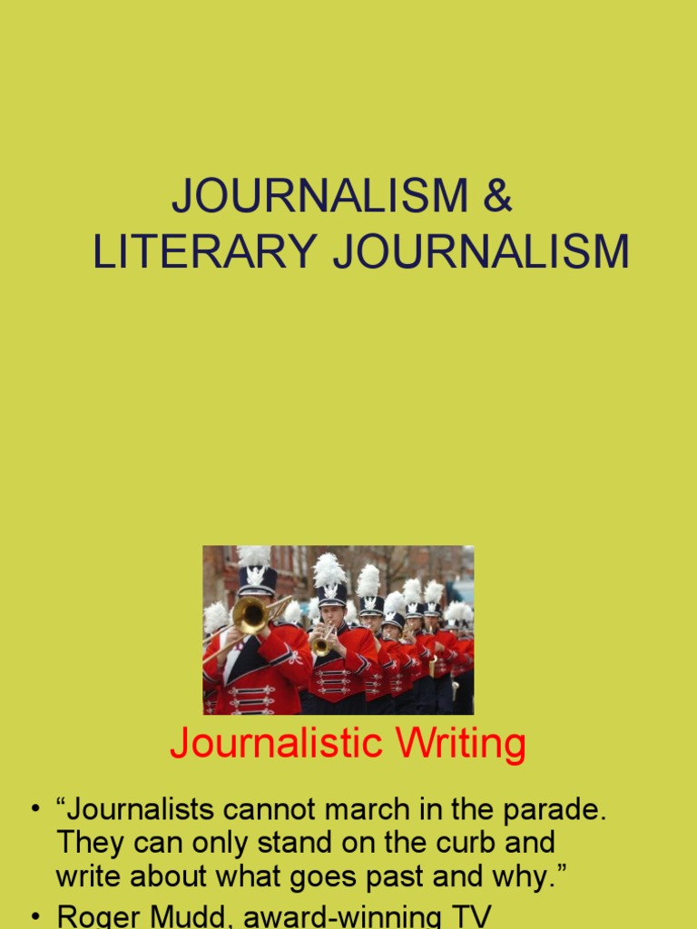 Journalism & Literary Journalism | Download Free PDF | Creative ...