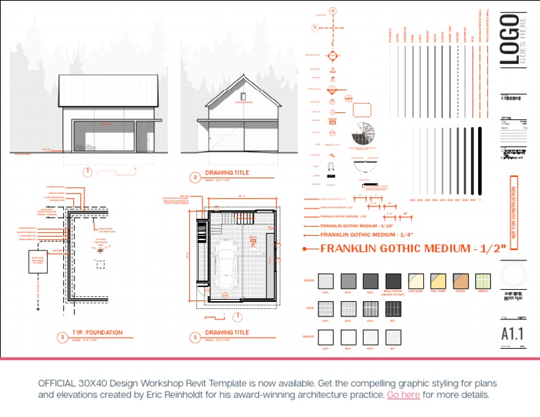 30X40 Design Studio Revit Template Flyer | PDF