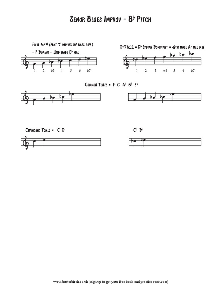 Senor Blues - Improv Worksheet (BB) | PDF