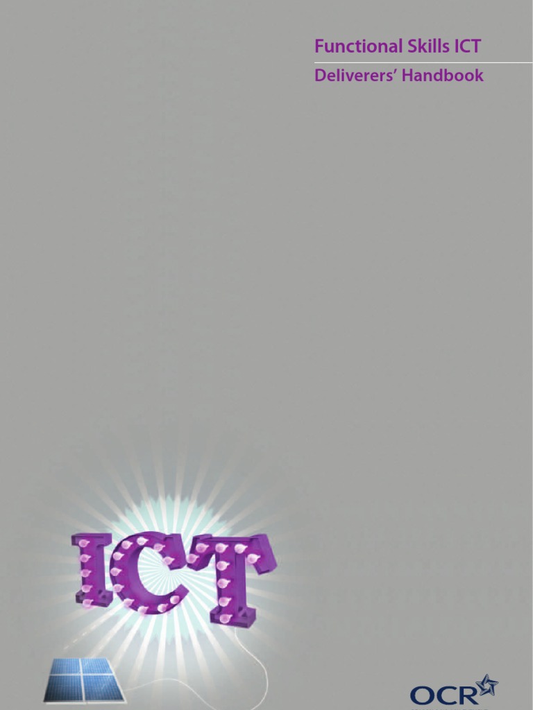 Functional Skills ICT: Deliverers' Handbook | PDF | Educational ...