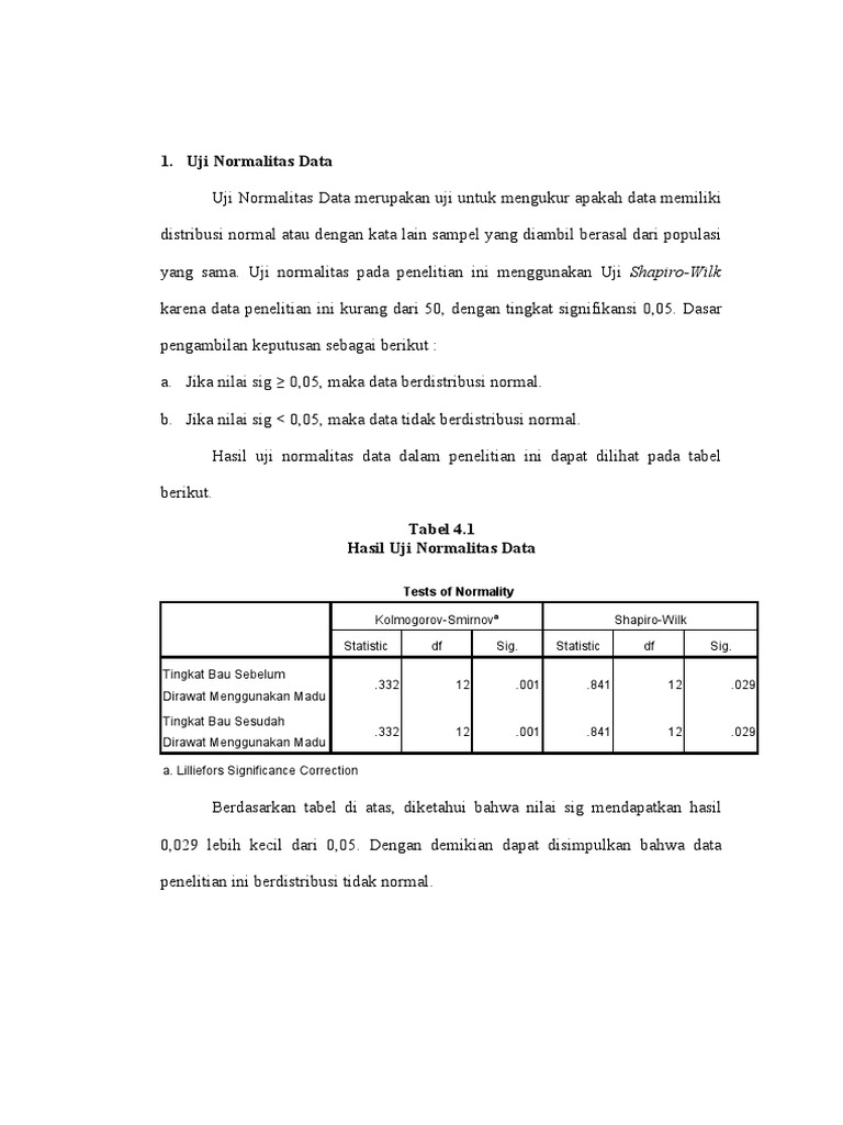 Uji Normalitas Data | PDF