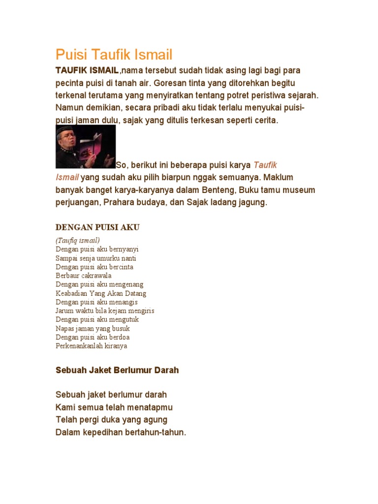 Kumpulan Puisi Taufik Ismail | PDF | Puisi