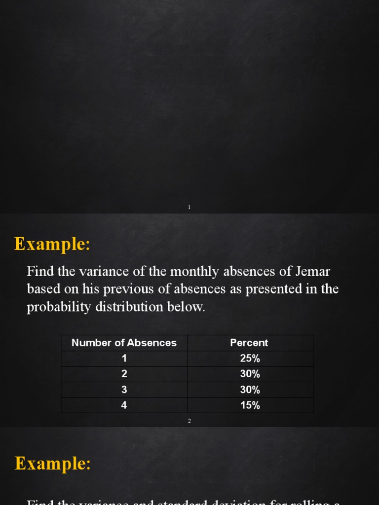 Problems Involving Mean and Variance of Probability Distribution | PDF