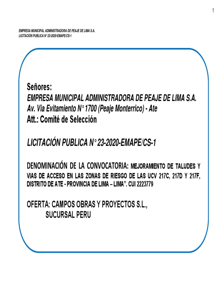 LP23 Emape | PDF | Hipoteca Comercial | Finanzas y dinero