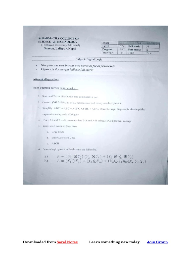 Downloaded From Learn Something New Today.: Saral Notes | PDF