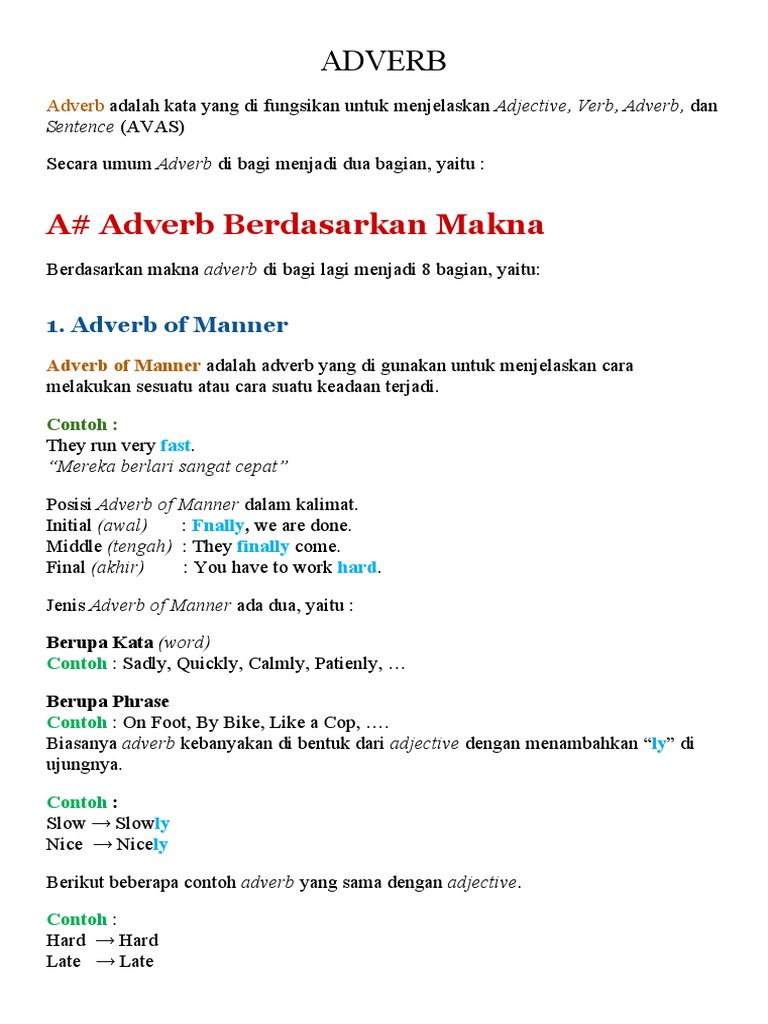 ADVERB | PDF