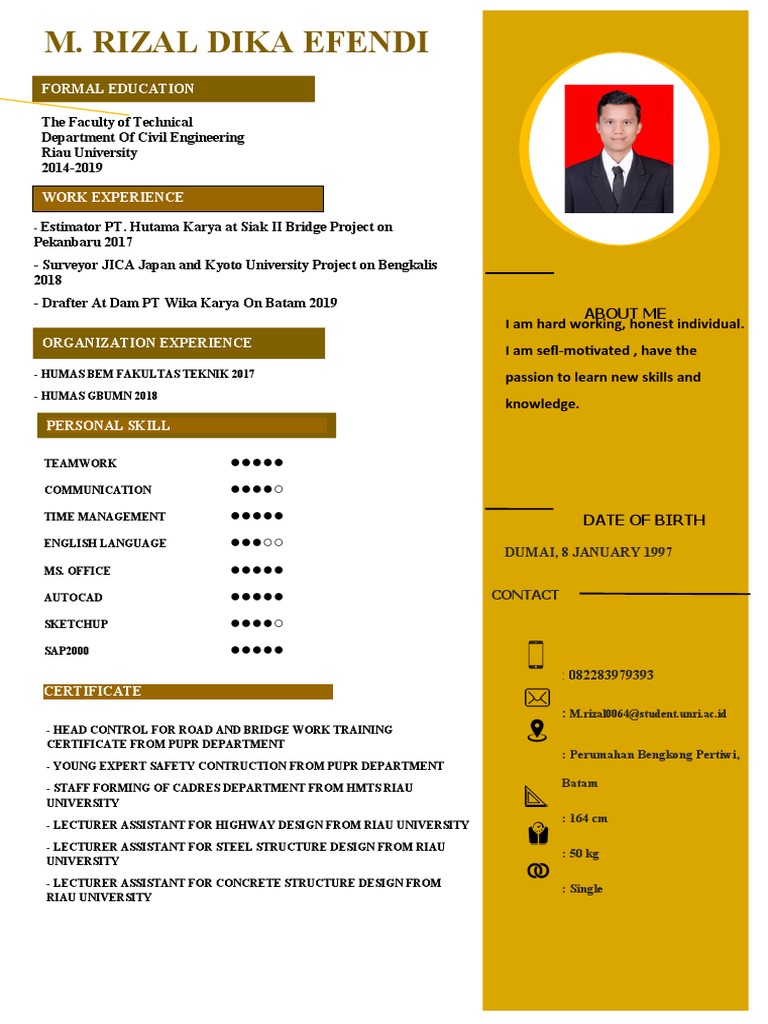 M. Rizal Dika Efendi: Formal Education | PDF