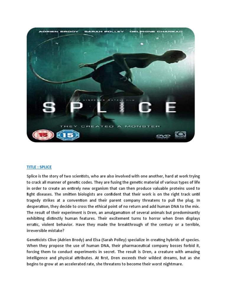 Splice Movie | PDF | Biology | Nature