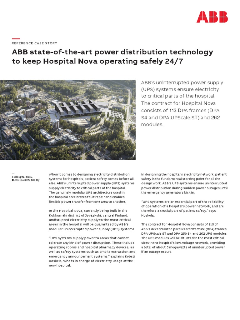 ABB State-Of-The-Art Power Distribution Technology To Keep Hospital ...