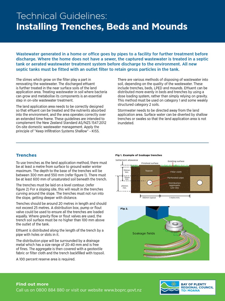 Installing Trenches, Beds and Mounds: Technical Guidelines | PDF ...