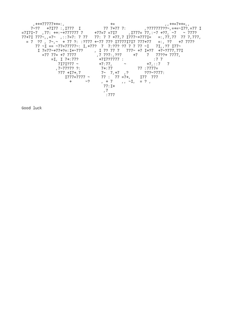 Good Luck | PDF