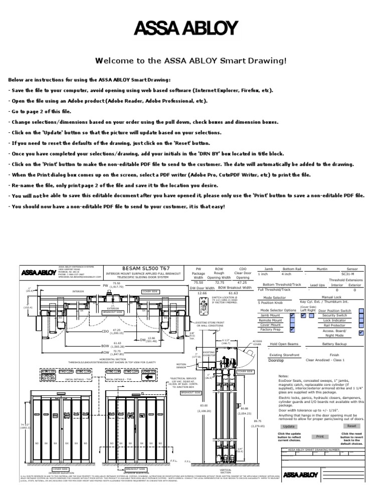 Welcome To The ASSA ABLOY Smart Drawing! | PDF | Door | Software