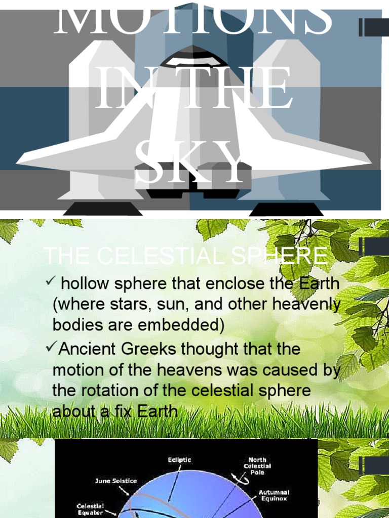 6.1 Motions in The Sky | PDF