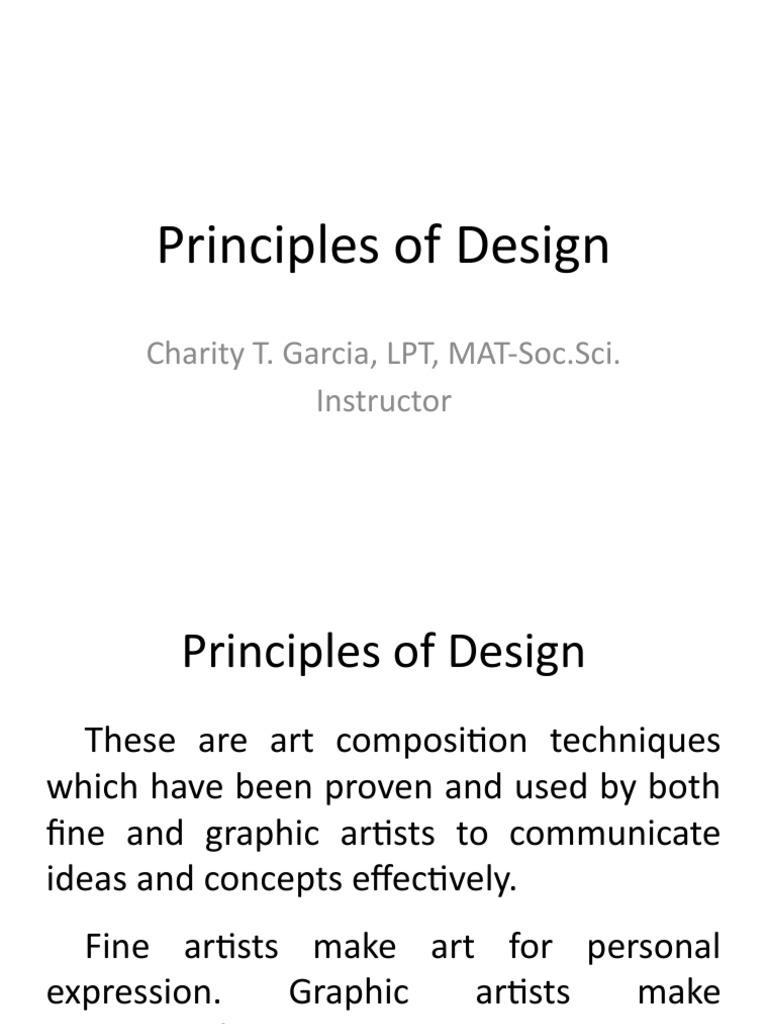 Principles of Design FINAL | PDF | Perspective (Graphical) | Paintings