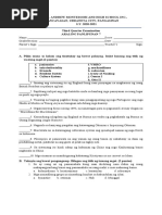 Ap7 Exam 4th QTR With Answer Key | PDF