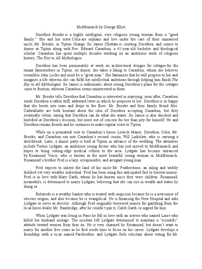 Middle March by George Elliot | PDF | Middlemarch | Hamlet