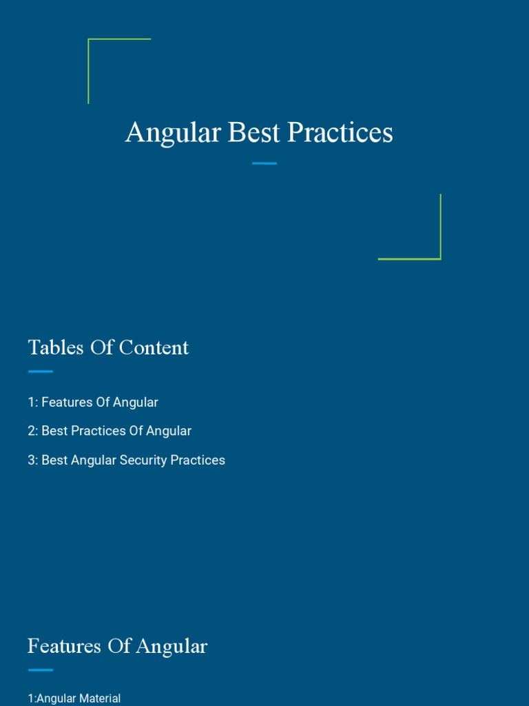Angular Best Practices | PDF | World Wide Web | Internet & Web Angular Best Practices | PDF | World Wide Web | Internet & Web