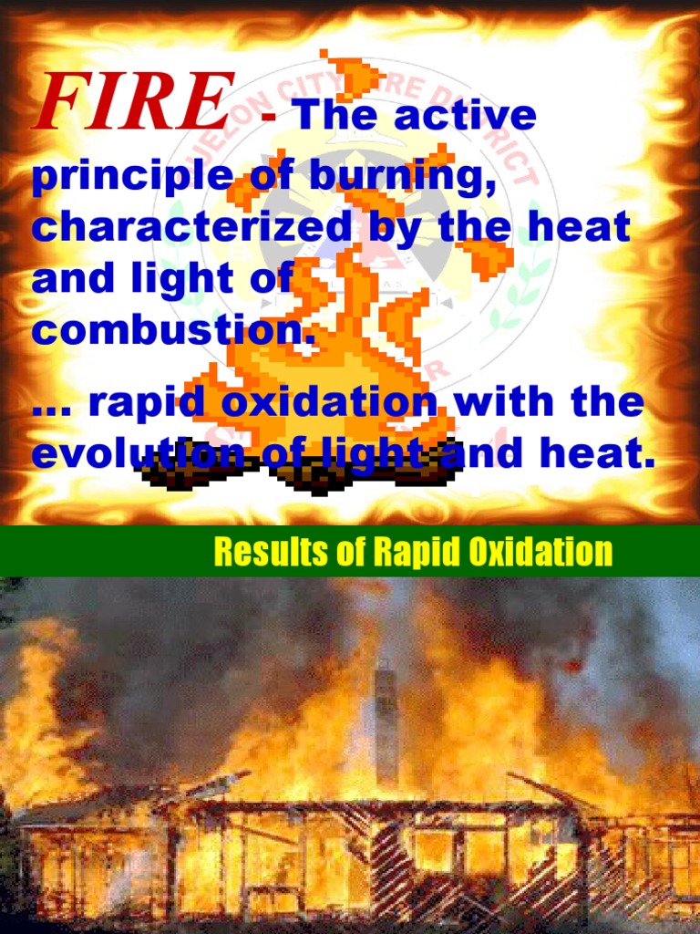 Chemistry of Fire, Triangle of Fire Etc. | PDF | Fires | Smoke