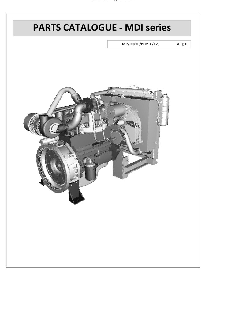 MDI Engine Parts Catalogue Overview | PDF | Internal Combustion Engine ...