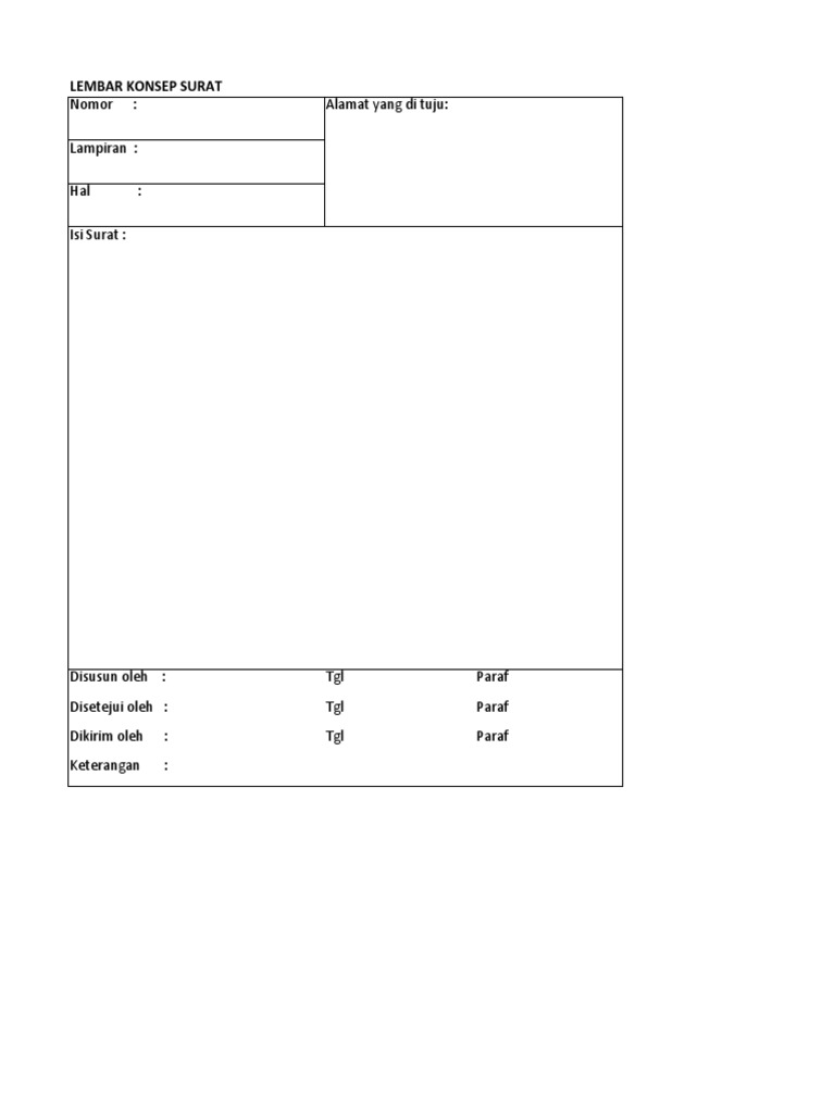 Lembar Konsep Surat | PDF