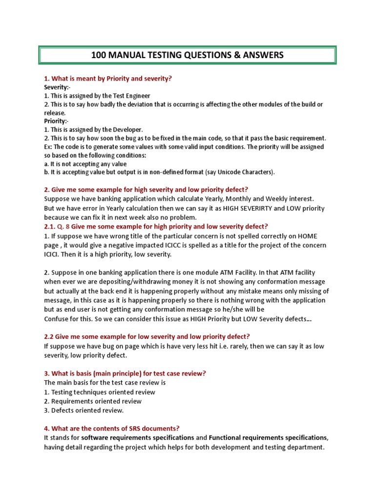 Manual Testing Interview Question by Shammi Jha | PDF | Dynamic Web ...