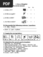 CBSE Class 1 English Question Paper Set E | PDF