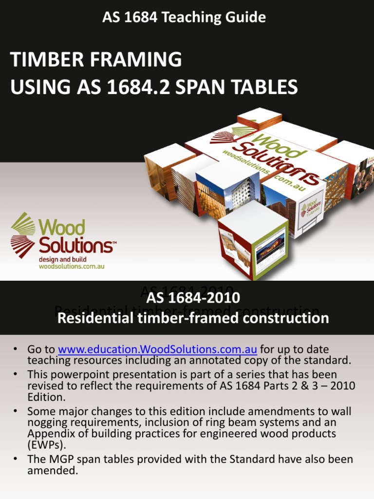 Timber Framing Using As 1684.2 Span Tables | PDF | Framing ...