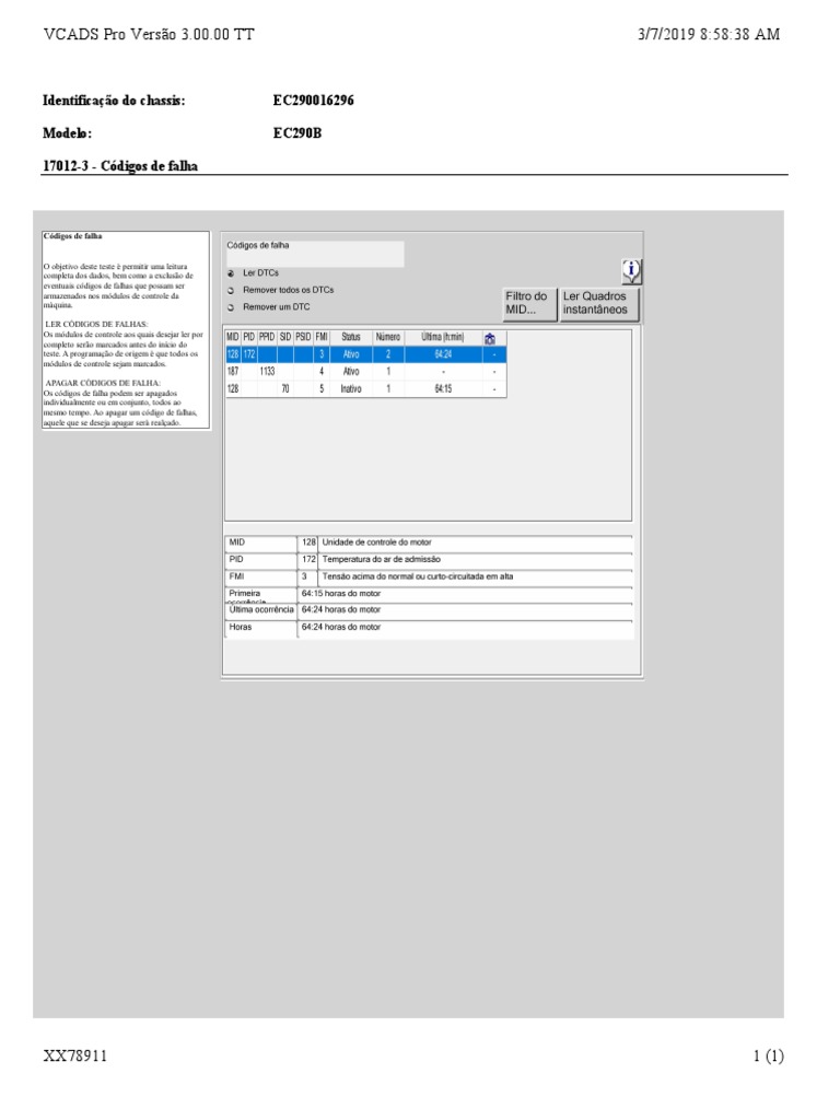 Tea Codigo de Erro Mid 128 Pid 172 Fmi 3 | PDF | Ciência da Computação ...
