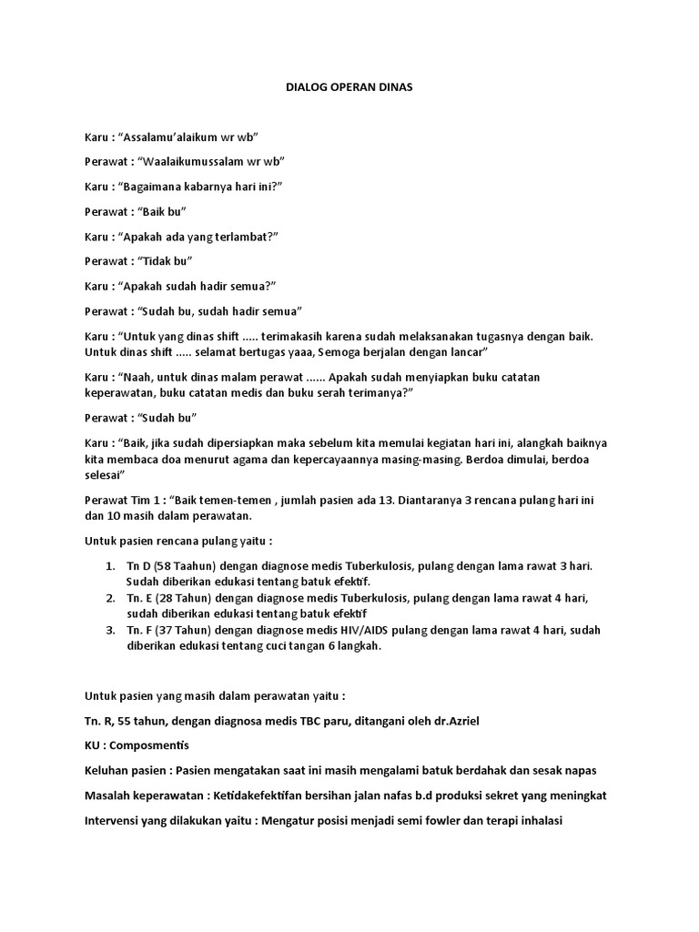 Roleplay Kasus Operan Dinas | PDF