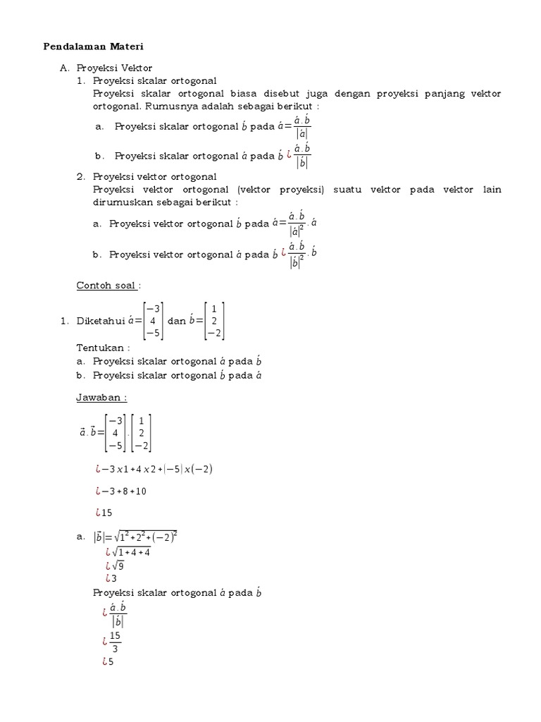Tugas Daring 2 Proyeksi Vektor | PDF | Komputer