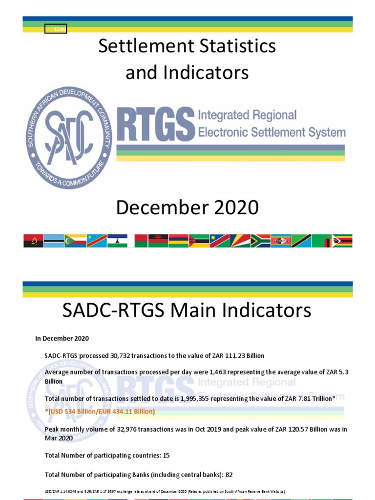 SADC-RTGS Settlement Statistics and Indicators - December 2020 | PDF ...