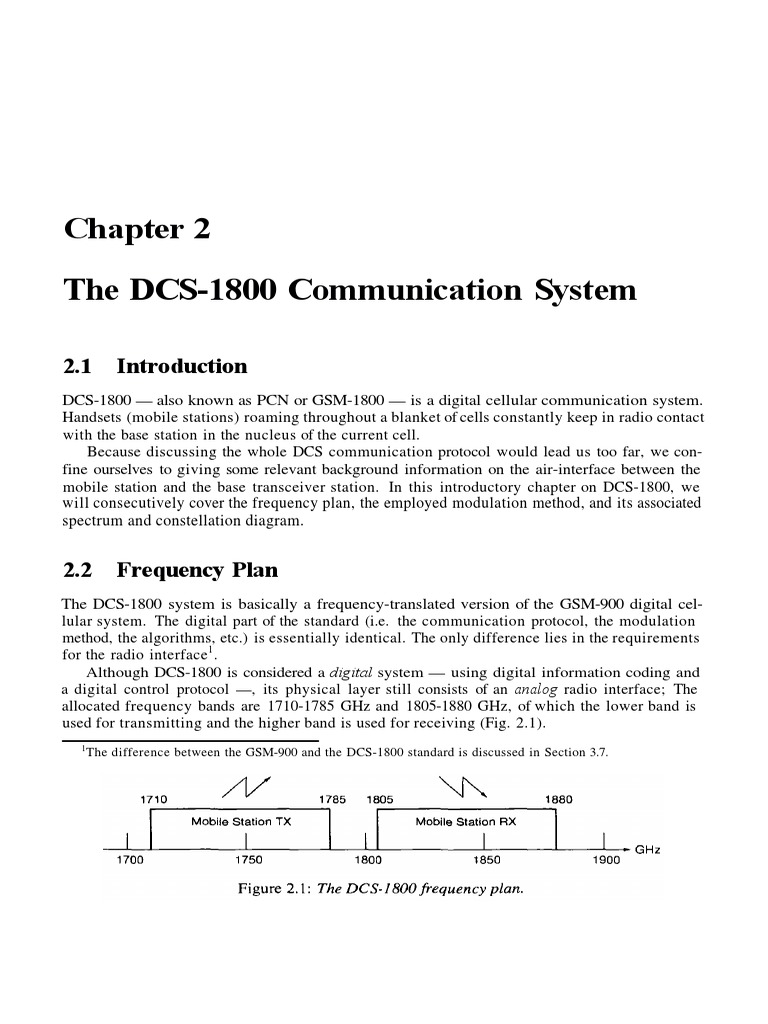 The DCS-1800 Communication System: Although DCS-1800 Is Considered A ...