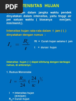 Menghitung Intensitas Hujan Rencana Dengan Rumus Mononobe | PDF