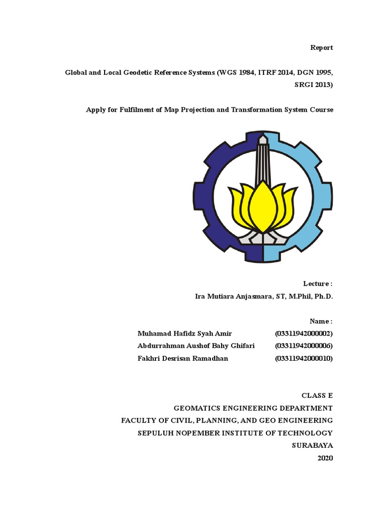 Report Short Group 2 STPP Global and Local Geodetic Reference Systems ...