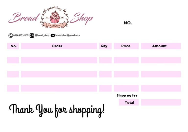 Nota Penjualan Barang Toko Roti | PDF