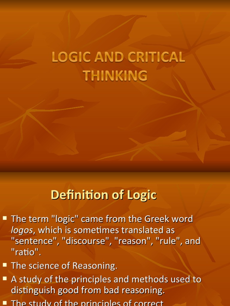 Understanding Basic Logic Concepts Pdf Deductive Reasoning