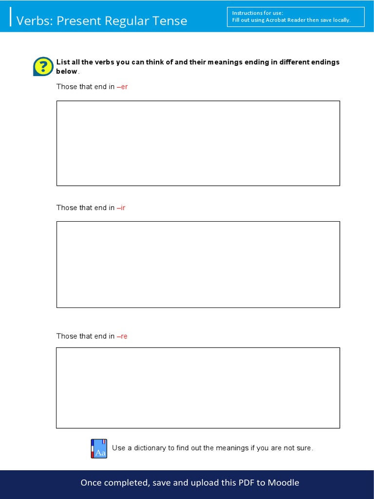 Session 1 - Verb List | PDF