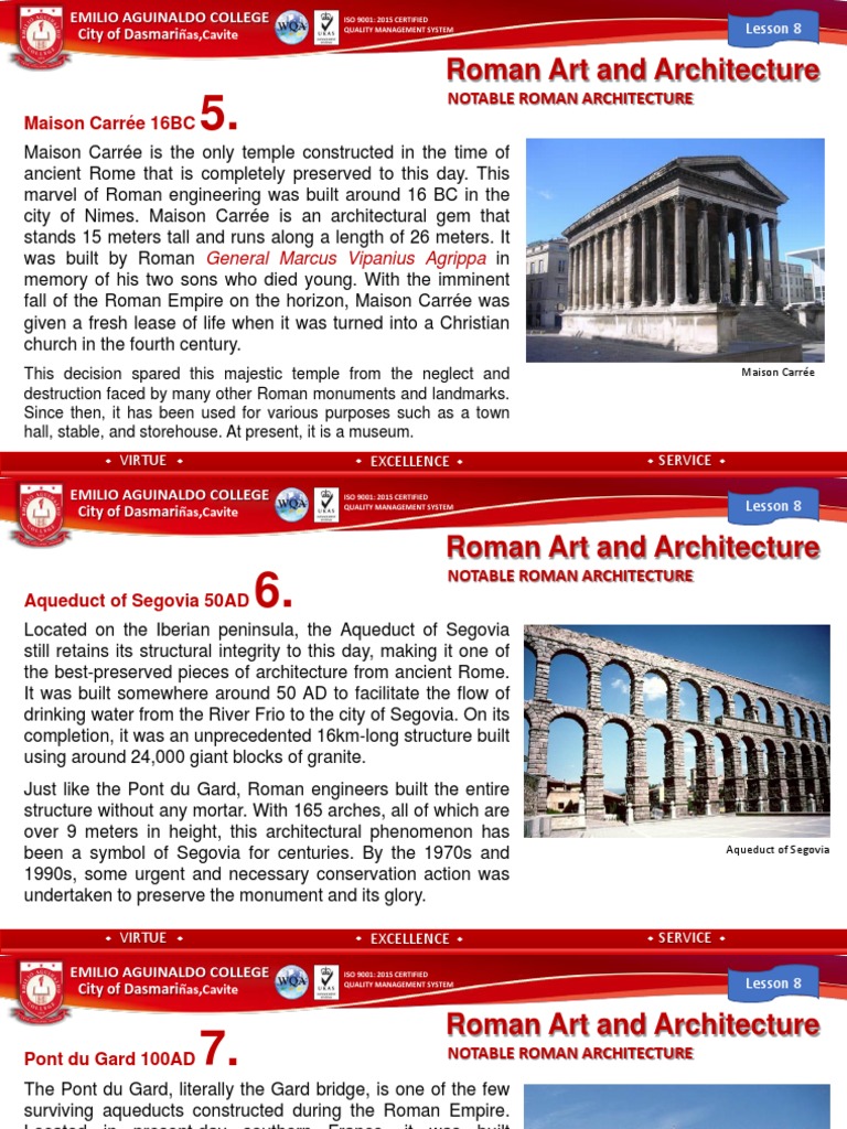 Art App Midterm Lesson 8 Roman Art and Architecture C | PDF | Roman ...