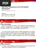 Operations Management TQM | PDF | Quality (Business) | Quality Management