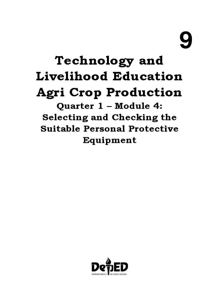 Agri Crop Production Module 4 | PDF | Personal Protective Equipment ...