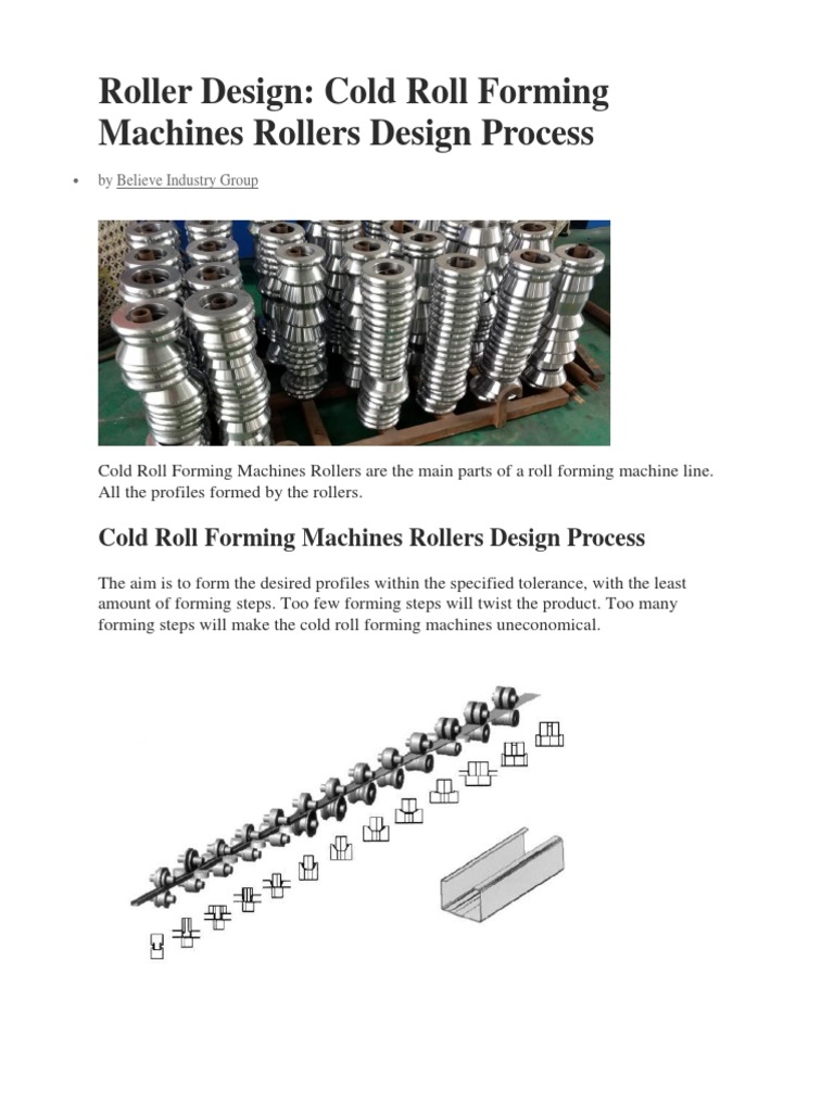 Roller Design: Cold Roll Forming Machines Rollers Design Process | PDF