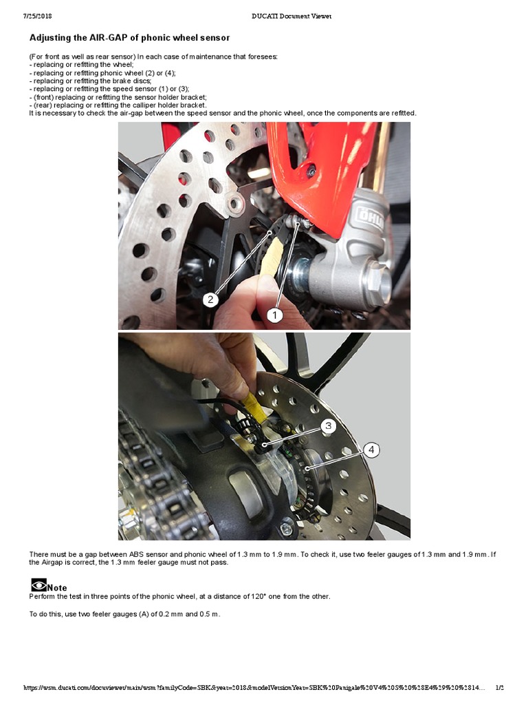 Adjusting The AIR-GAP of Phonic Wheel Sensor | PDF