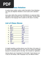 Chess Notation Sheet | PDF | Game Rules | Competitive Games