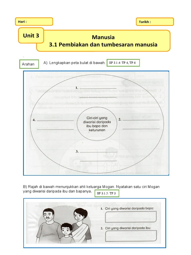 Latihan Sains T2 - Pembiakan Dan Tumbesaran Manusia | PDF