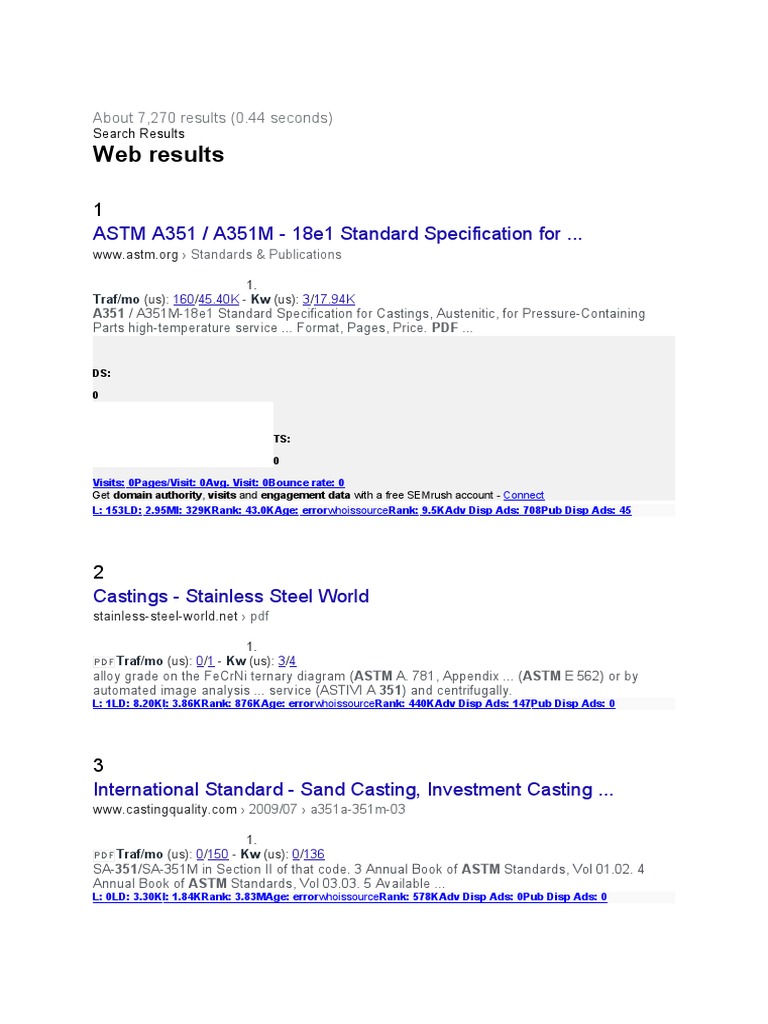 Web Results: ASTM A351 / A351M - 18e1 Standard Specification For ...