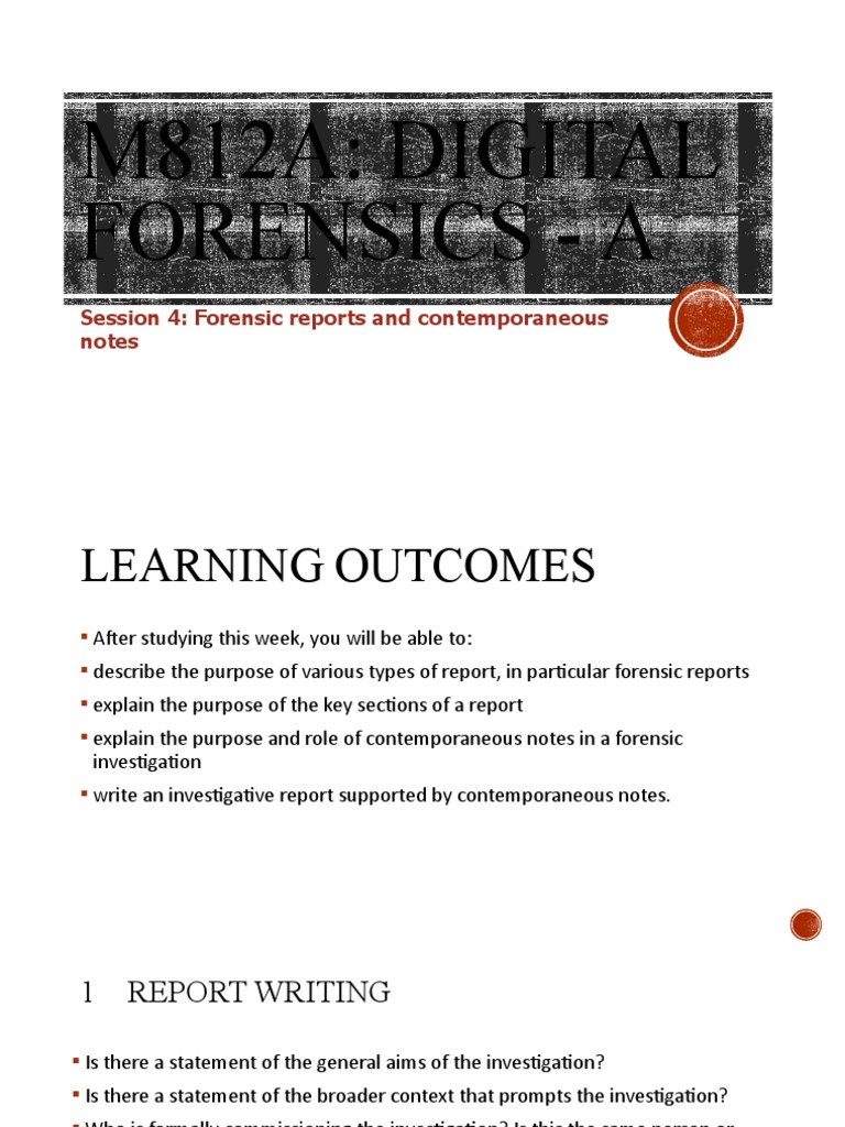 Digital Forensics Report | PDF | Crime Scene | Expert