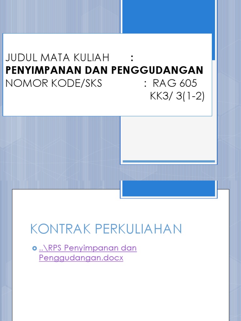 Modul 1 Dan 2 Penyimpanan Dan Penggudangan | PDF | Kesehatan Holistik ...