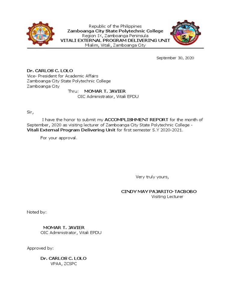 September 2020 Accomplishment Report | PDF | Curriculum | Schools